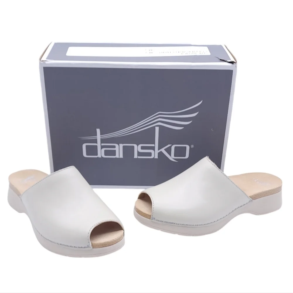 Dansko | Shoes | Dansko Womens Ravyn Napa Ivory Slipon Leather Slide Us ...
